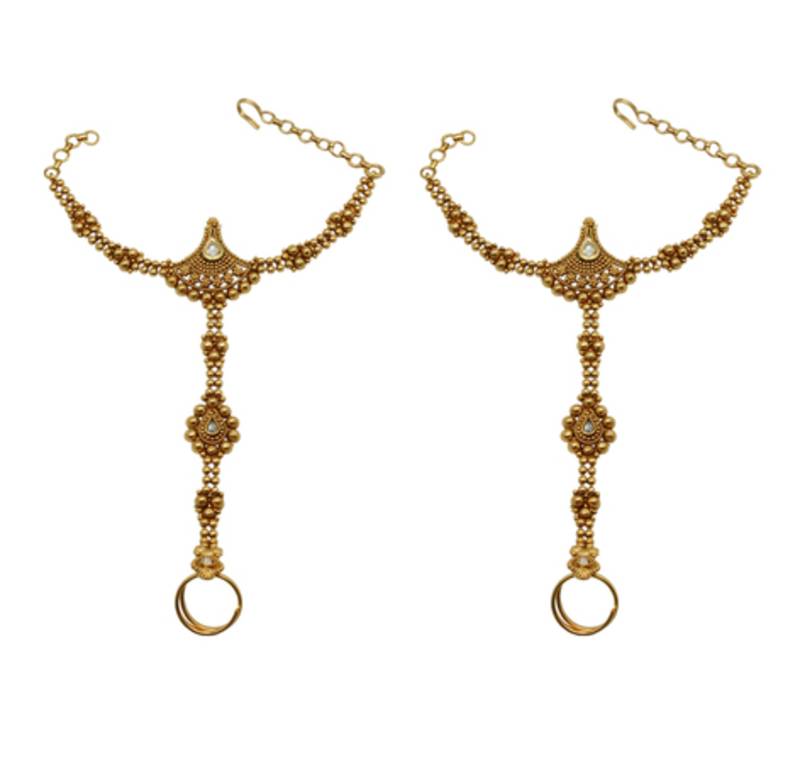 Buy Gold Haath-Phool-Hath-Panja for women Online
