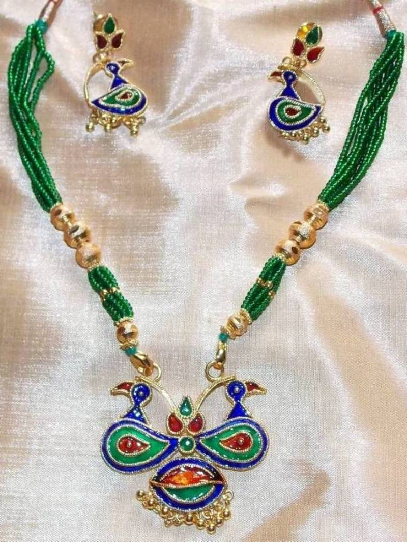 Buy Handmade Indian Assamese Gold Jewellery Lokaparo Green Blue Red Online