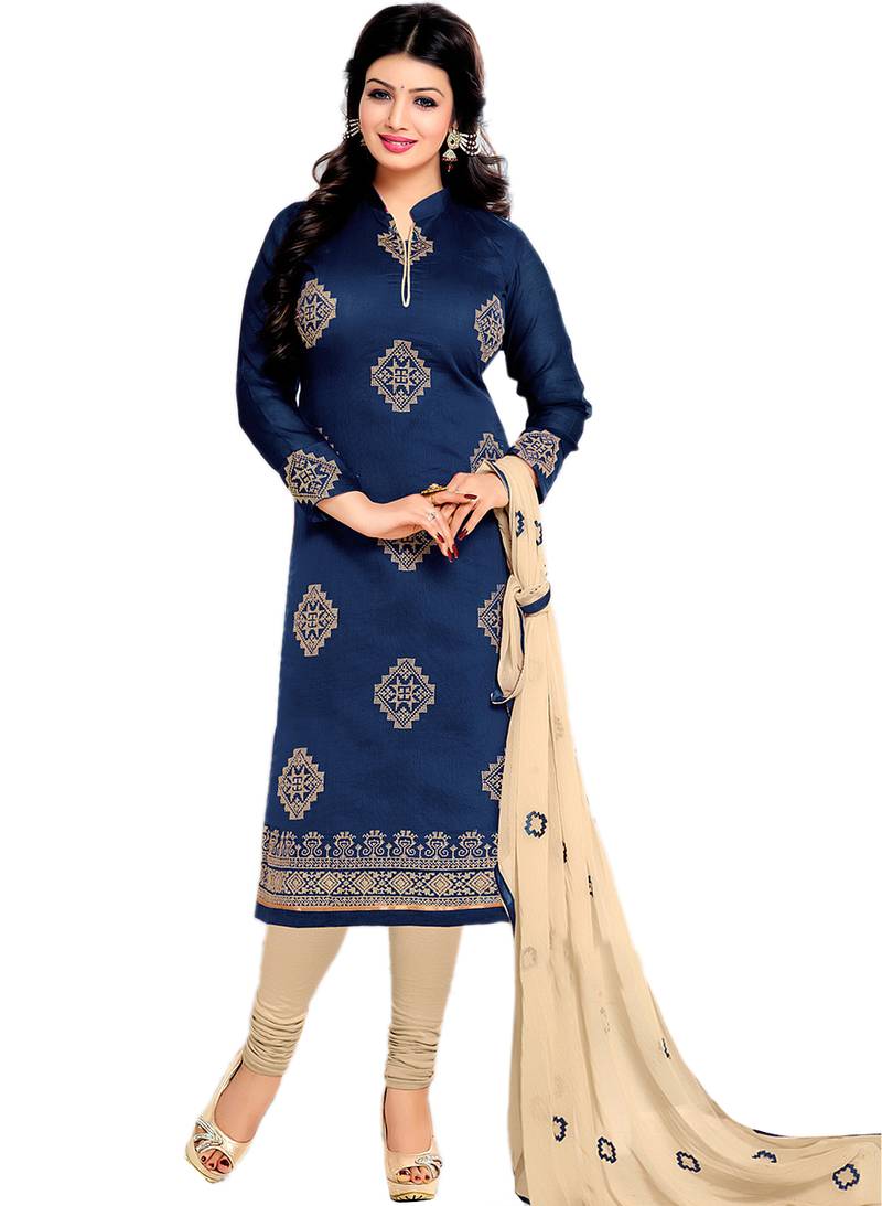 Buy Indian Designer Bollywood Partywear Navy Blue Salvar Kameez ...