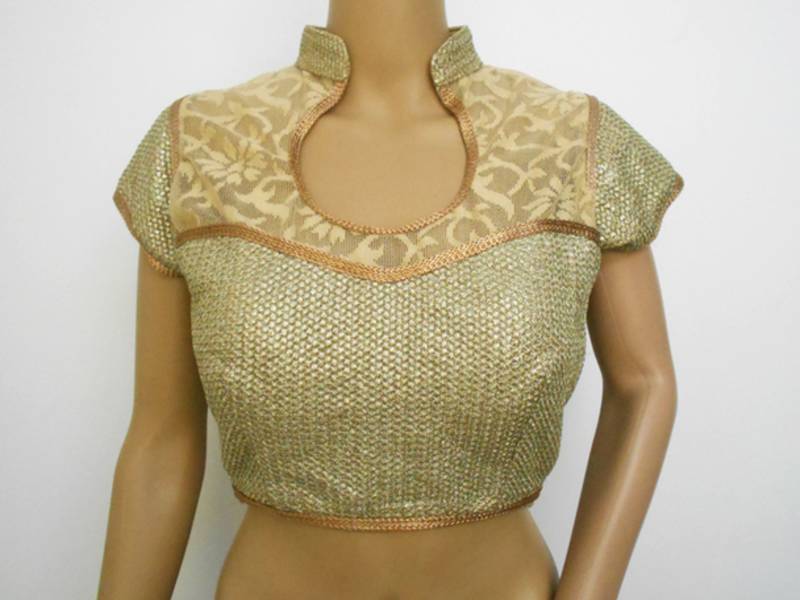 Golden Colour Blouse Pattern
